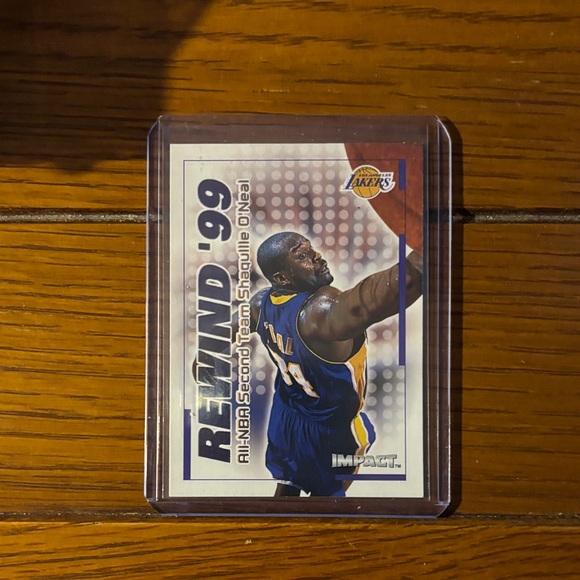 NBA | Other | Nba Lakers Shaquille Oneal Rewind 99 Card Blue And Yellow ...